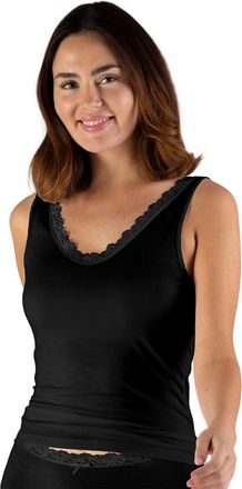 Nina Von C. Damen Achselhemd Daily & Cosy 16 400 584 0 Gr. 38 in Schwarz