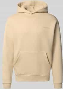 Review Hoodie mit Label-Print