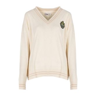 Fila Pull-over &agrave; col en V Telling - Femme - Pulls - Beige - Taille: 42 FR