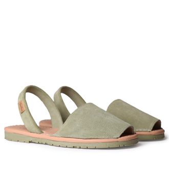 Toni Pons Mao Klassische Menorquinas für Damen aus Spaltleder, Minzgrün, 42 EU