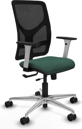 Piqueras y Crespo Schreibtischstuhl in Minzgr&uuml;n, mit wei&szlig;en und schwarzen Armlehnen, h&ouml;henverstellbare Lendenwirbelst&uuml;tze, ausgestattet mit Syncro/Traslack und Schneide