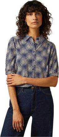 King Louie Femme, Blouses et Chemises, Bleu, Taille: 40 FR Carina Blouse