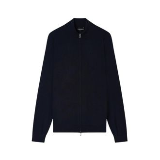 Emporio Armani Rei&szlig;verschluss-Strickjacke - - Knitwear - Herren - Blau - M