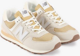 New Balance Baskets basses 574 en cuir m&eacute;lang&eacute;