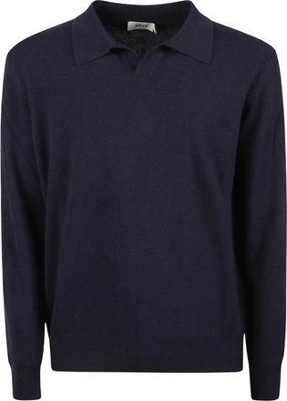 Altea Polo-Kragen Pullover Regular Fit - - Knitwear - Herren - Blau - L