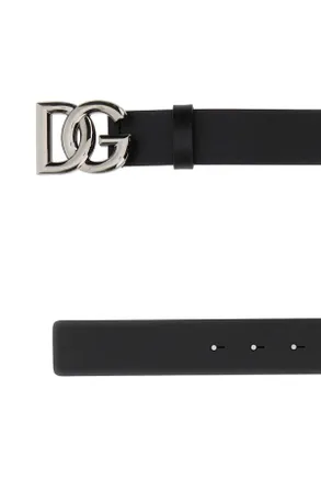 Dolce & Gabbana Mens Black Leather Belt 8v363 Cinture