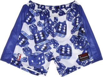 PROPAGANDA Basketball Stil Blau/Wei&szlig;e Shorts - - Shorts - Herren - Mehrfarbig - L