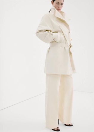 Mango Jean large taille normale vanille - Femme - 34 - MANGO