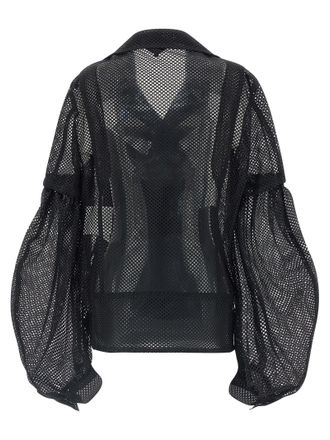 Comme Des Gar&ccedil;ons Mens Black Polyester Biker Jacket Clothing