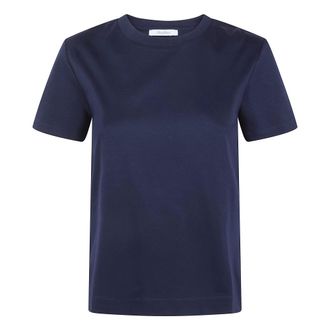 Max Mara Femme, Tops, Bleu, Taille: 36 FR Mxpdonata T-shirt classique en coton avec petit logo