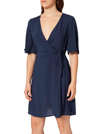 Vero Moda VERO Moda Damen Vmibina 2/4 Short Dress WVN Dr L&auml;ssiges Kleid, Navy Blazer, XS