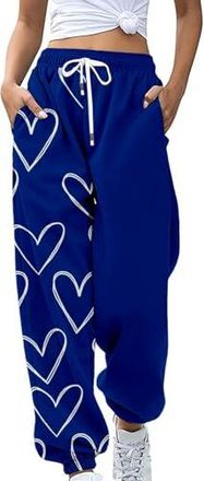 Generic Pantalon de Jogging pour Femme Pantalon Imprimé de Jolis Motifs Taille Haute Pantalon de Sport Pantalon Confortable avec Poches Pantalon Detente Femme