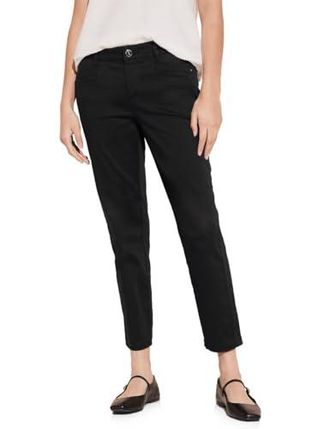 Street One A377207 Pantalon en Satin 7/8, Noir, 34W x 26L Femme