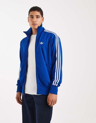 adidas Originals Firebird Adicolor - Haut de surv&ecirc;tement en tulle - Bleu roi