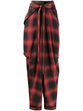 Stella McCartney pantalon Bessie &agrave; carreaux - Rouge