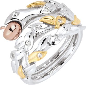 Edenly Ring Spaziergang der Sinne - Verbotene Frucht - Dreierlei Gold