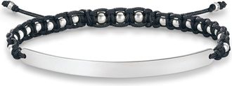 Thomas Sabo Thomas Sabo Damen-Armband Love Bridge 925 Sterling Silber Nylon schwarz Länge von 14.5 bis 21 cm Brücke 5 cm LBA0051-173-11-L21v