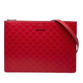 Gucci Sac bandouli&egrave;re en cuir gaufr&eacute; Pre-owned - Femme - Pre-owned - Rouge - Taille: ONE Size