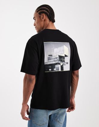 Boss Orange by Hugo Boss HUGO BOSS - Relaxed-Fit-T-Shirt in Schwarz mit Grafik