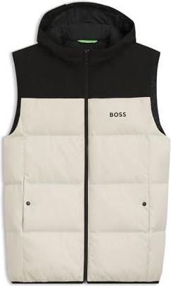 BOSS Hommes OW Block-X Vest HD Doudoune à capuche sans manches déperlante avec garnissage en duvet