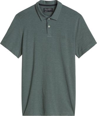 Marc O'Polo Poloshirt aus softer Bio-Baumwolle mit Label-Stickerei, Shaped Fit in