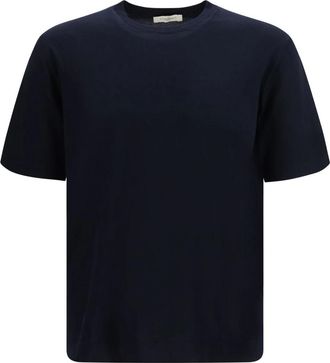 PIACENZA 1733 Pullover mit Rundhalsausschnitt und kurzen &Auml;rmeln - - Knitwear - Herren - Blau - 2XL