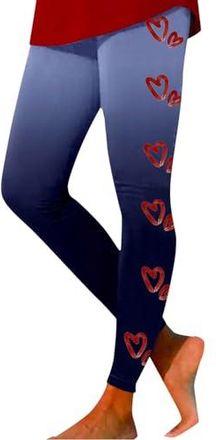Generic Legging Femme Saint-Valentin Imprim&eacute; Coeur Leggings Stretch Pantalon de Yoga Taille Haute Legging de Sport Serr&eacute; Pantalon Long &Eacute;lastique Pantalon Mode