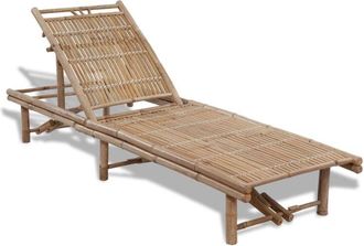 vidaXL Chaise longue Bambou Vidaxl