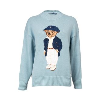 Polo Ralph Lauren Polo Bear Intarsia Pullover - - Knitwear - Damen - Blau - L