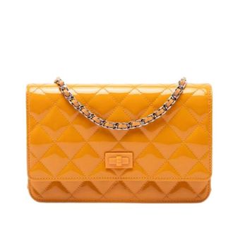 Chanel Portefeuille sur cha&icirc;ne Pre-owned - Femme - Pre-owned - Jaune - Taille: ONE Size