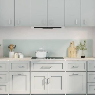 vidaXL K&uuml;chenr&uuml;ckwand 2 pcs Wei&szlig; 100 x 40 cm Geh&auml;rtetes Glas vidaXL