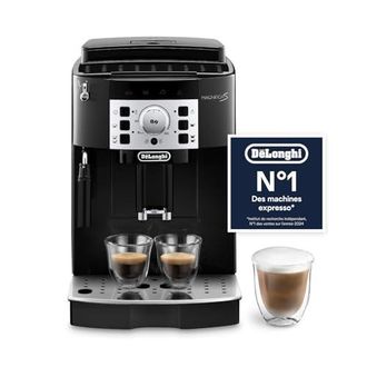 DeLonghi Magnifica S - Perfetto Machine &agrave; Caf&eacute; Automatique avec Mousseur &agrave; Lait Manuel, Machine &agrave; Espresso et Cappuccino, Panneau de Commande avec Boutons, Noi