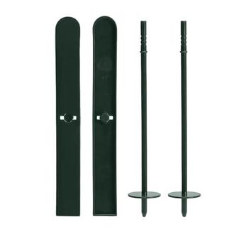 Generic D&eacute;corations De No&euml;l De Ski,D&eacute;cor De No&euml;l De Ski De Neige - 2X d&eacute;corations de Snowboard avec b&acirc;tons de Ski - Ornements de Table de No&euml;l, d&eacute;corations de