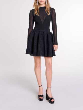 Maje Kurzer Weiter Rock Mit Strass - Abendgarderobe - Schwarz - Maje