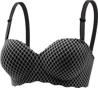 Generic Soutien-gorge doux et confortable pour fille Sous-v&ecirc;tements sans jantes en acier Soutien-gorge &eacute;tudiant, Noir, D