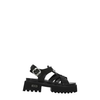 Cult Femme, Chaussures, Noir, Taille: 40 EU Flat Sandales