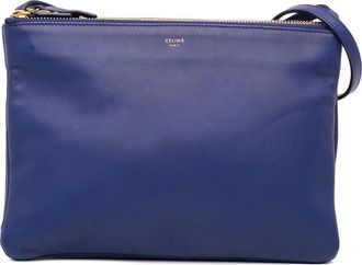 Celine Hobo Bags - Large Lambskin Trio Crossbody - Gr. unisize - in Blau - für Damen