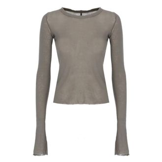 Rick Owens Femme, Tops, Gris, Taille: 36 FR Long Sleeve Hauts