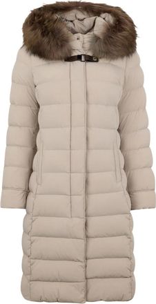 Moorer Femme, Manteaux, Beige, Taille: 44 FR Long Padded Coat
