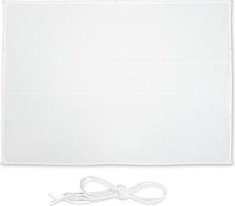 Relaxdays Sonnensegel rechteckig, 4,5 x 5,5 m, wasserabweisend, UV-best&auml;ndig, mit Spannseilen, Terrasse, Balkon, wei&szlig;