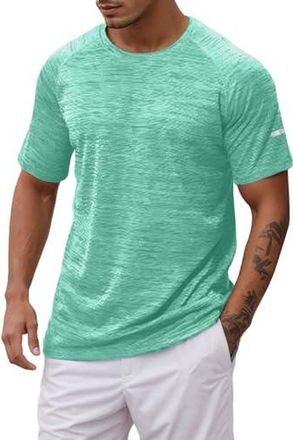 Generic T-shirts pour hommes en coton col rond l&eacute;ger haut loisirs confortable respirant extensible dans de nombreuses couleurs hommes t-shirts d&eacute;t&eacute; basiques t