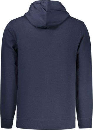 Tommy Hilfiger Logo-Embroidered Cotton Hoodie - Blue