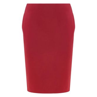 Saint Laurent Bleistiftrock aus Satin - - Skirts - Damen - Rot - S