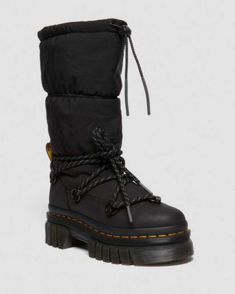 Dr. Martens Leder Audrick Hi Puffer Stiefel in Schwarz, Gr&ouml;&szlig;e: 40