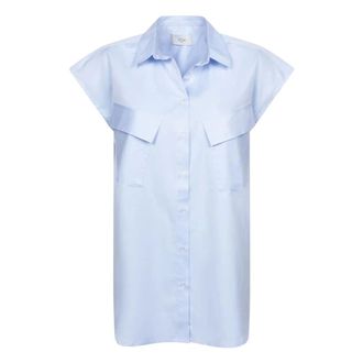 &Acirc;m&egrave; Damen, Blusen & Hemden, Blau, MGr&ouml;&szlig;e