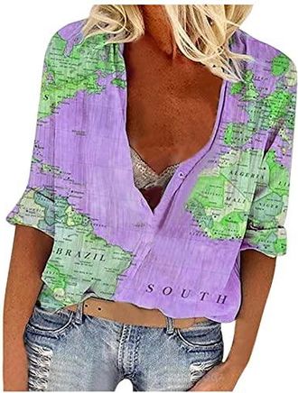 Generic 2026 Vestes pour femmes Chemisier ample Party Basic, vert menthe, M