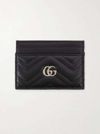Gucci Gg Marmont Kartenetui Aus Gestepptem Leder - Schwarz