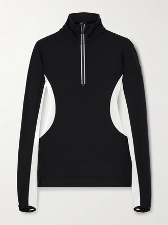 Moncler Haut En Jersey Stretch Bicolore - Noir