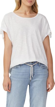 s.Oliver T-Shirt mit Flammgarnstruktur und Raffung