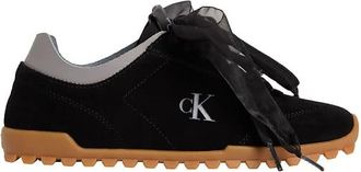 Calvin Klein baskets runner en daim et organza, ck black-Noir